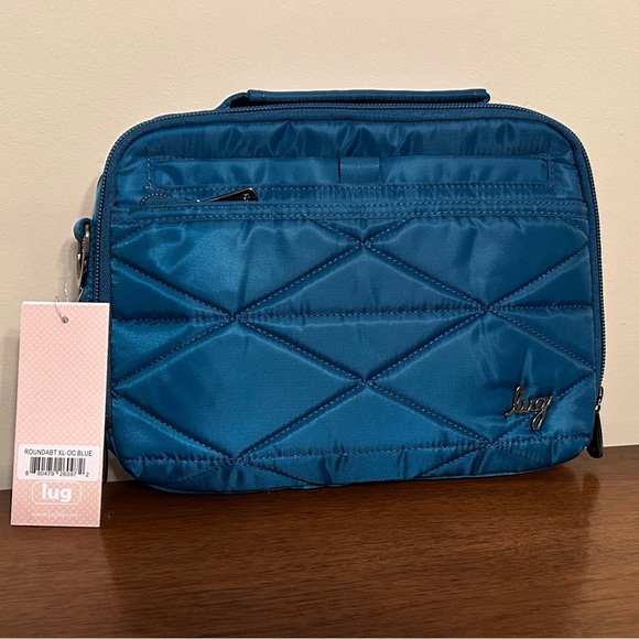 lug | Bags | Lug Roundabout Xl Ocean Blue Quilted Crossbody Bag Rfid ...